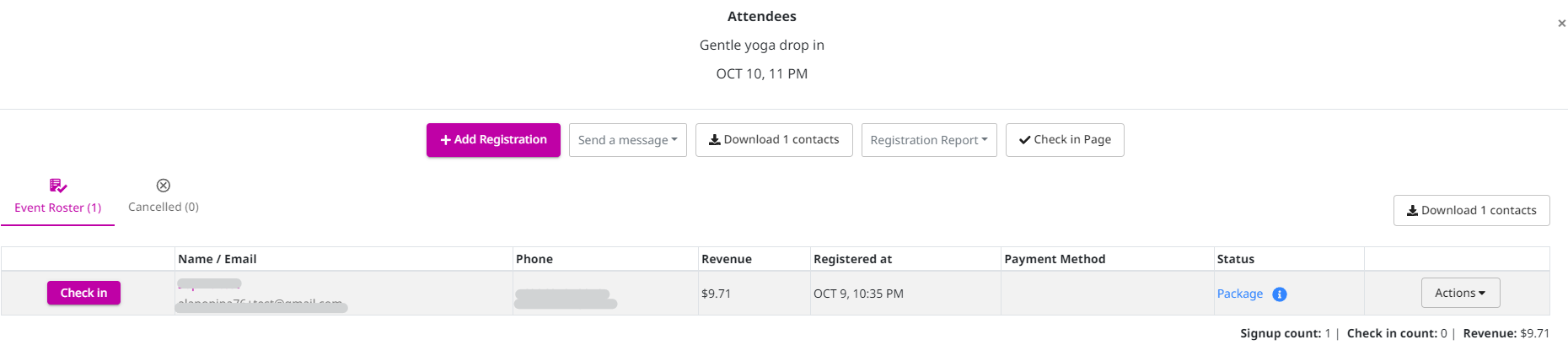 Manage your Event Roster – OfferingTree Support