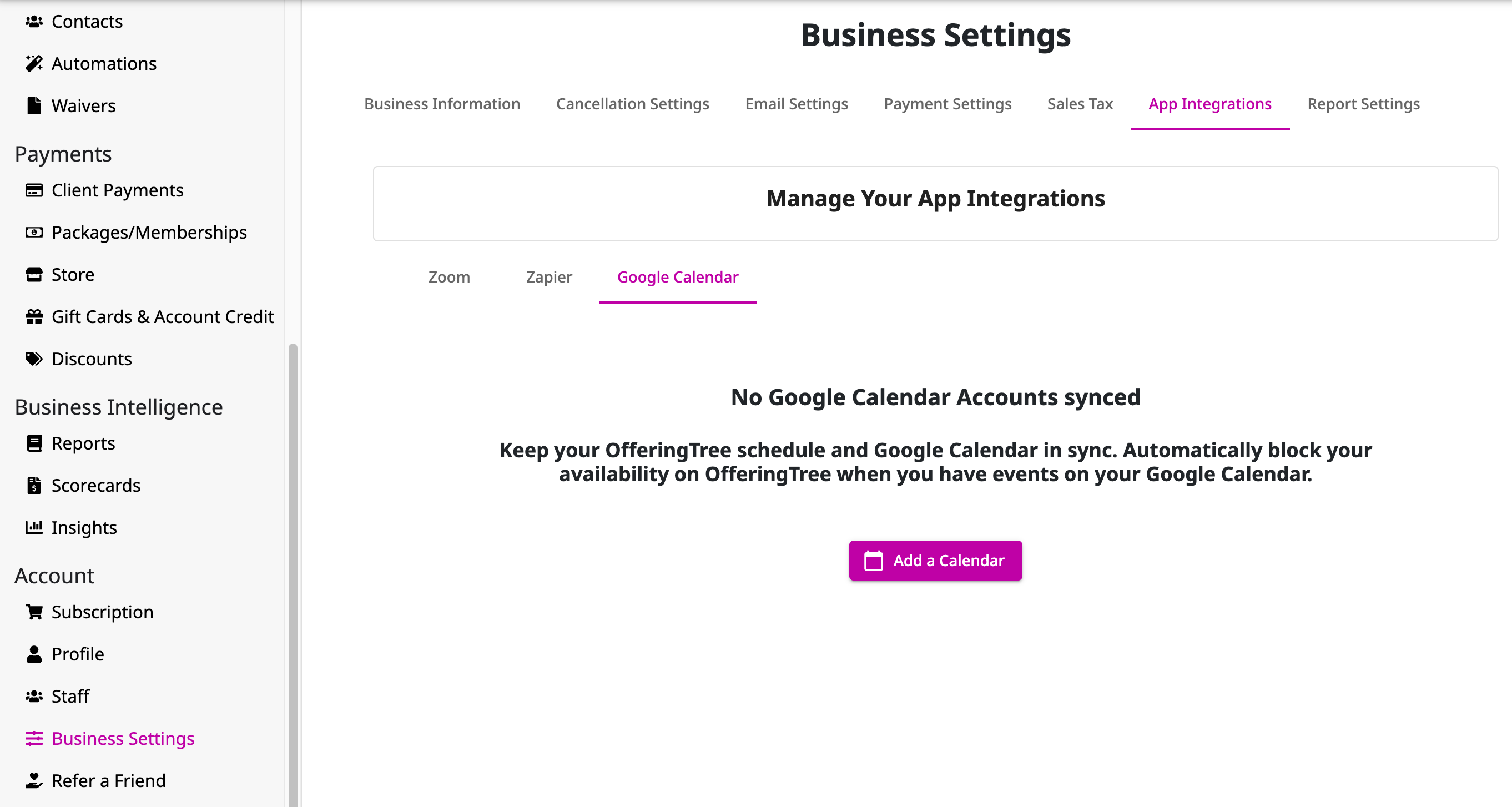 Synchronizing your OfferingTree Schedule with Google Calendar – OfferingTree Support
