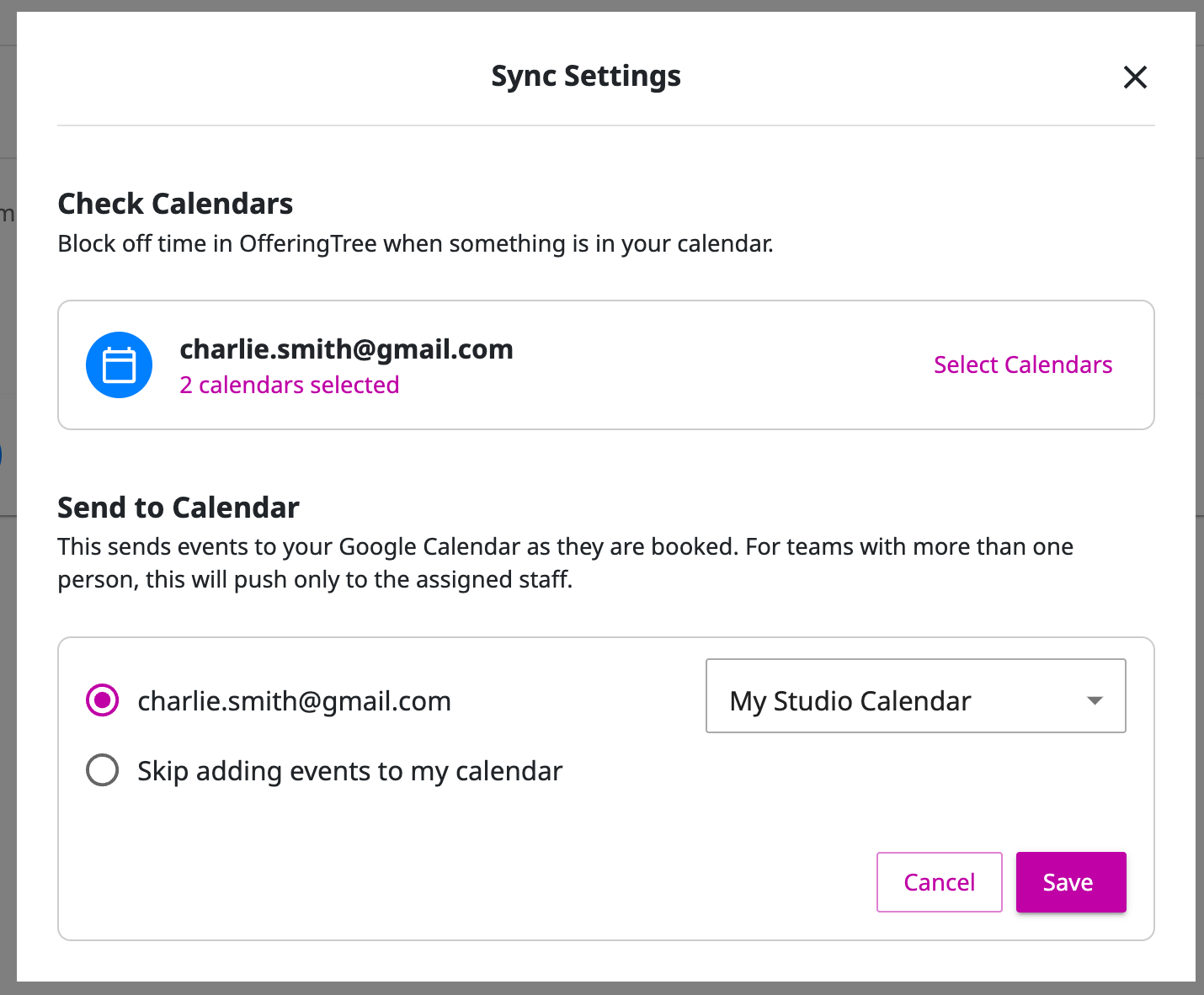 Synchronizing your OfferingTree Schedule with Google Calendar – OfferingTree Support