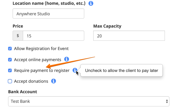 Optionally accept payments during registration – OfferingTree Support