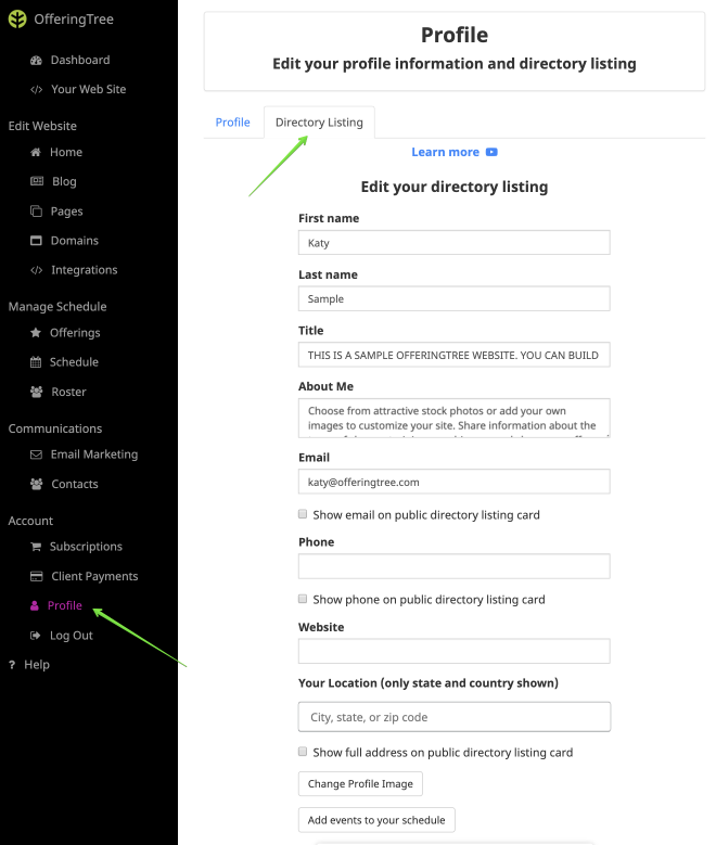 Edit your Enhanced Listing – OfferingTree Support