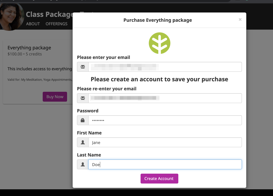 Purchase and Use a Package – OfferingTree Support