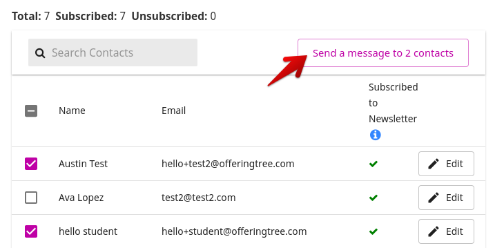 Managing your Contacts – OfferingTree Support