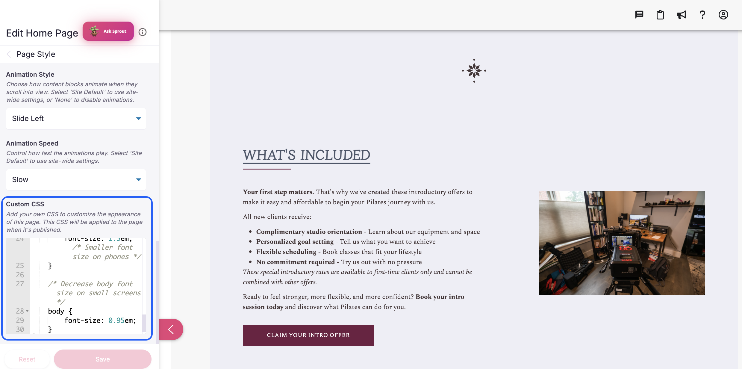 Using Animations and CSS on Custom Pages – OfferingTree Support
