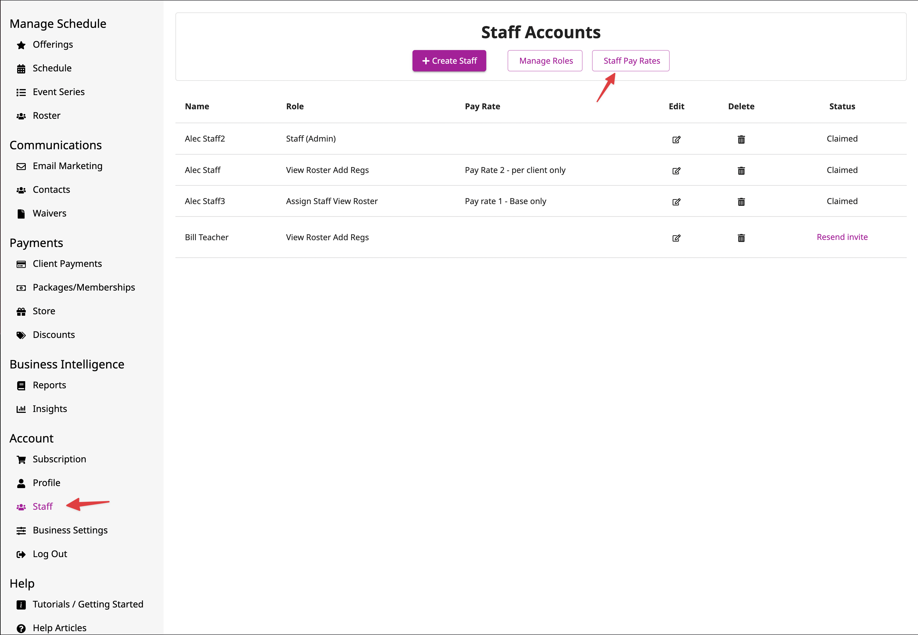 Staff Pay Reporting – OfferingTree Support